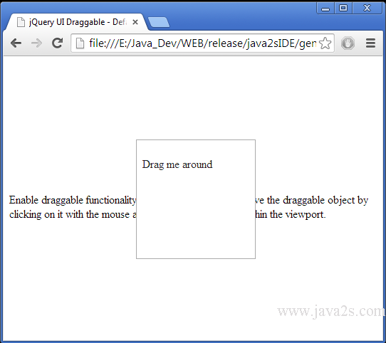 Build Jquery Ui Draggable Default Functionality In Javascript
