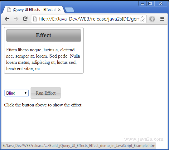 Build Jquery Ui Effects Effect Demo In Javascript