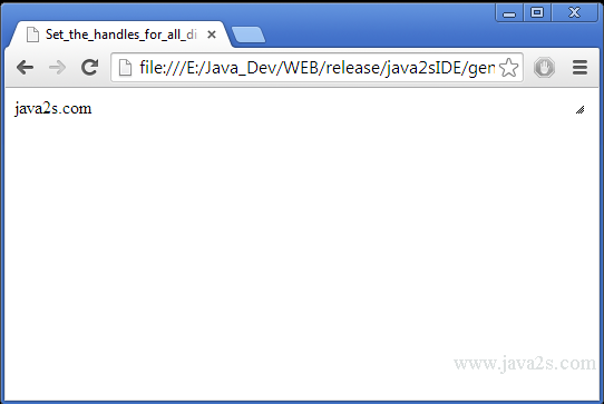 Set The Handles For All Directions In Javascript