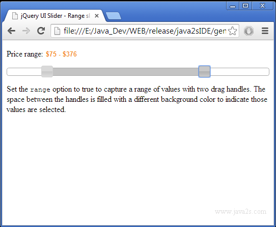 Build Jquery Ui Slider Range Slider In Javascript