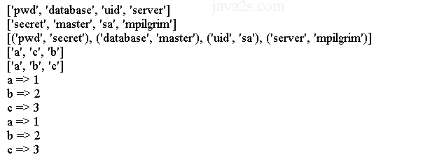 Get all keys in a Python dictionary Get all keys in a Python dictionary